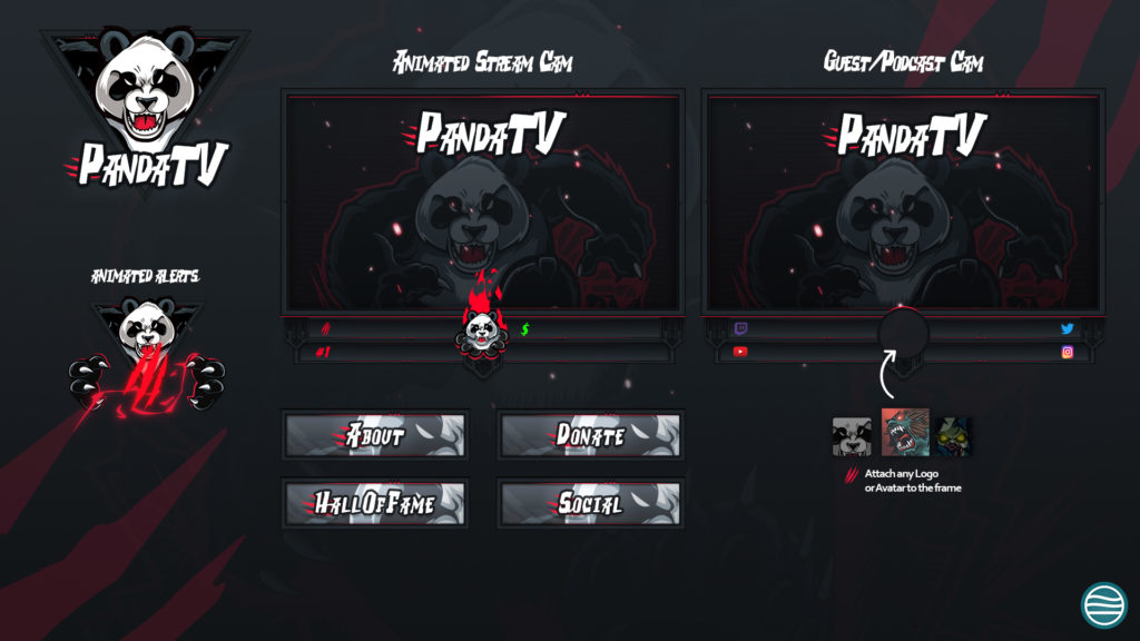 Animated Twitch Overlay Design - PandaTV | Brandung Media